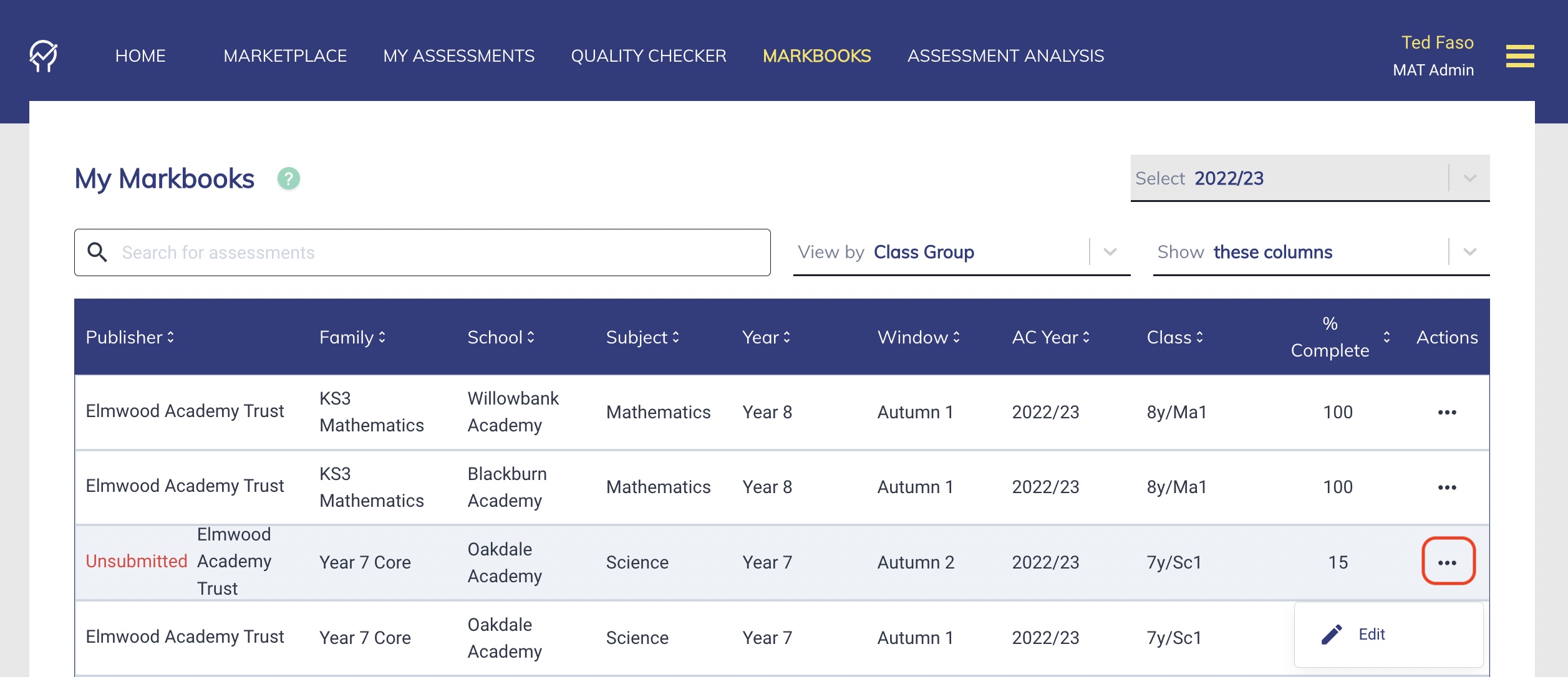 Enter data in a Smartgrade markbook – Smartgrade