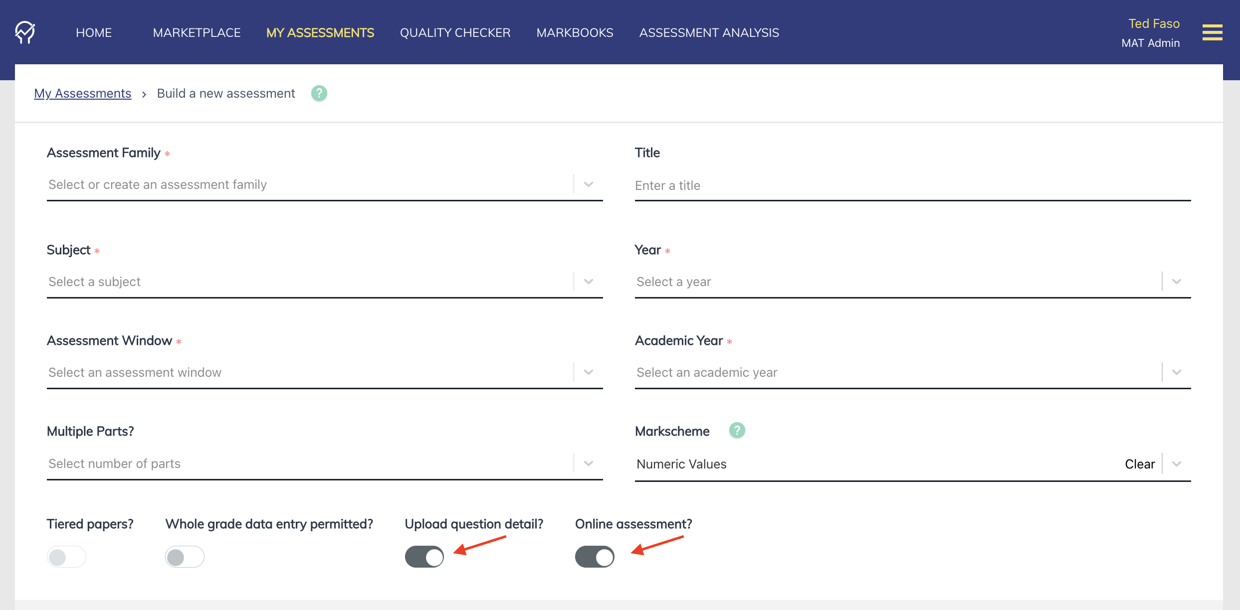Upload an online assessment – Smartgrade