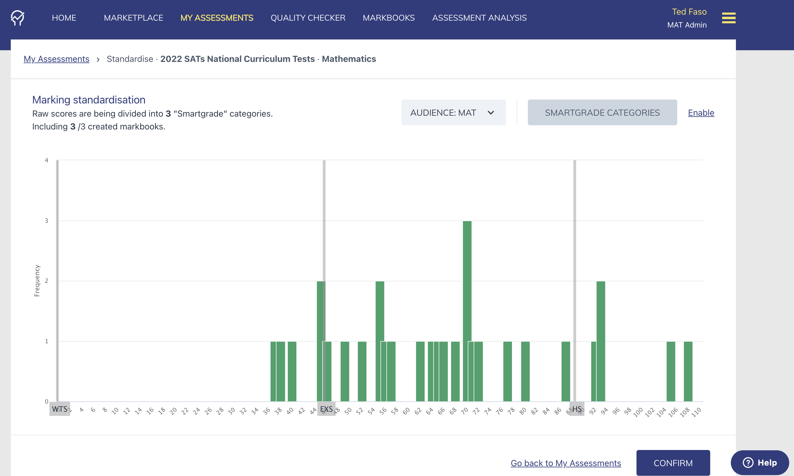 Standardise an assessment – Smartgrade
