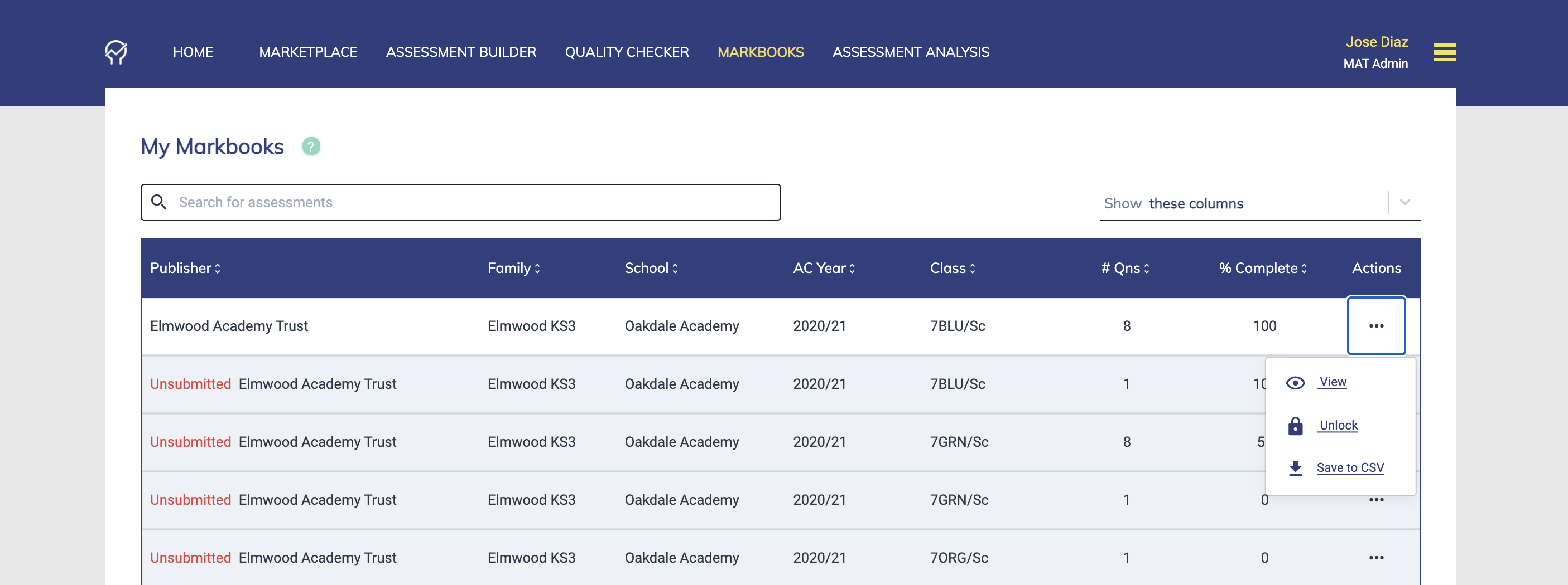 Enter data in a Smartgrade markbook – Smartgrade